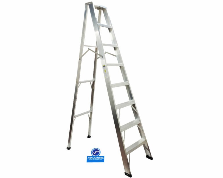 Escalera tipo tijera de 10 pasos aluminio ref: 36353 - Vialambre