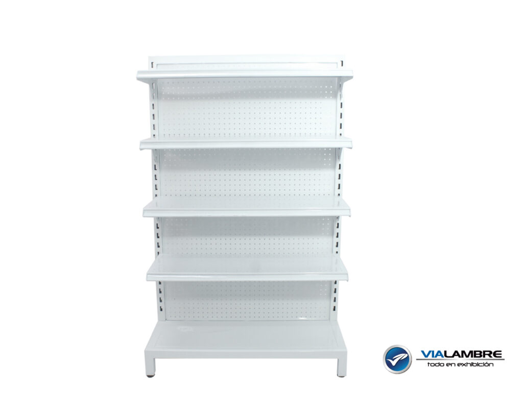 Góndola central doble 97x150x70 L.E blanca 8 entrepaños Ref 26191 ...